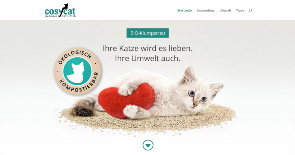 Produktseite COSYCAT | Werbeatelier infarbe-Design